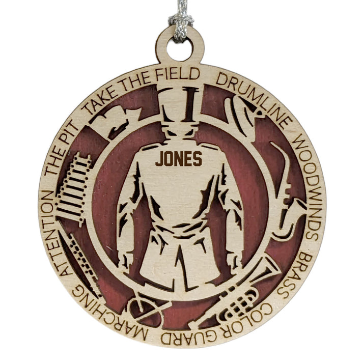 Male Marching Band laser cut personalized wood ornament – McIntosh ...