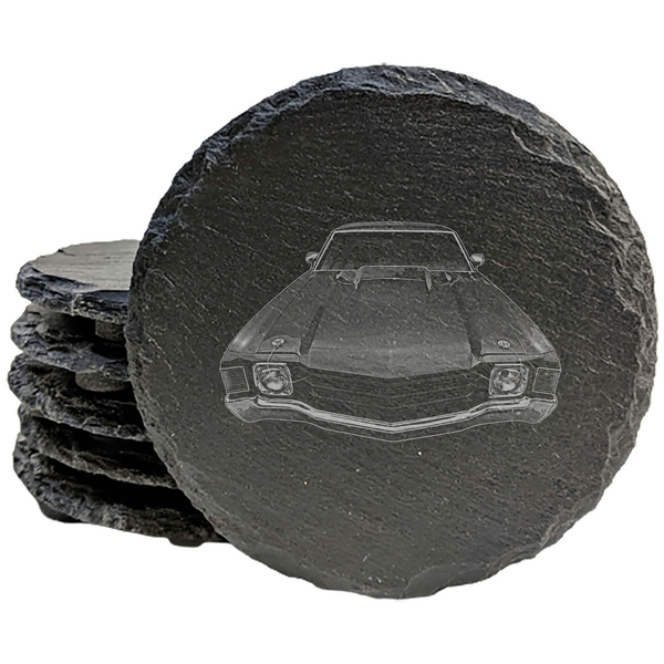 70s Style, Modern Function: 1972 Chevelle Coasters for Car Fans - Round ...